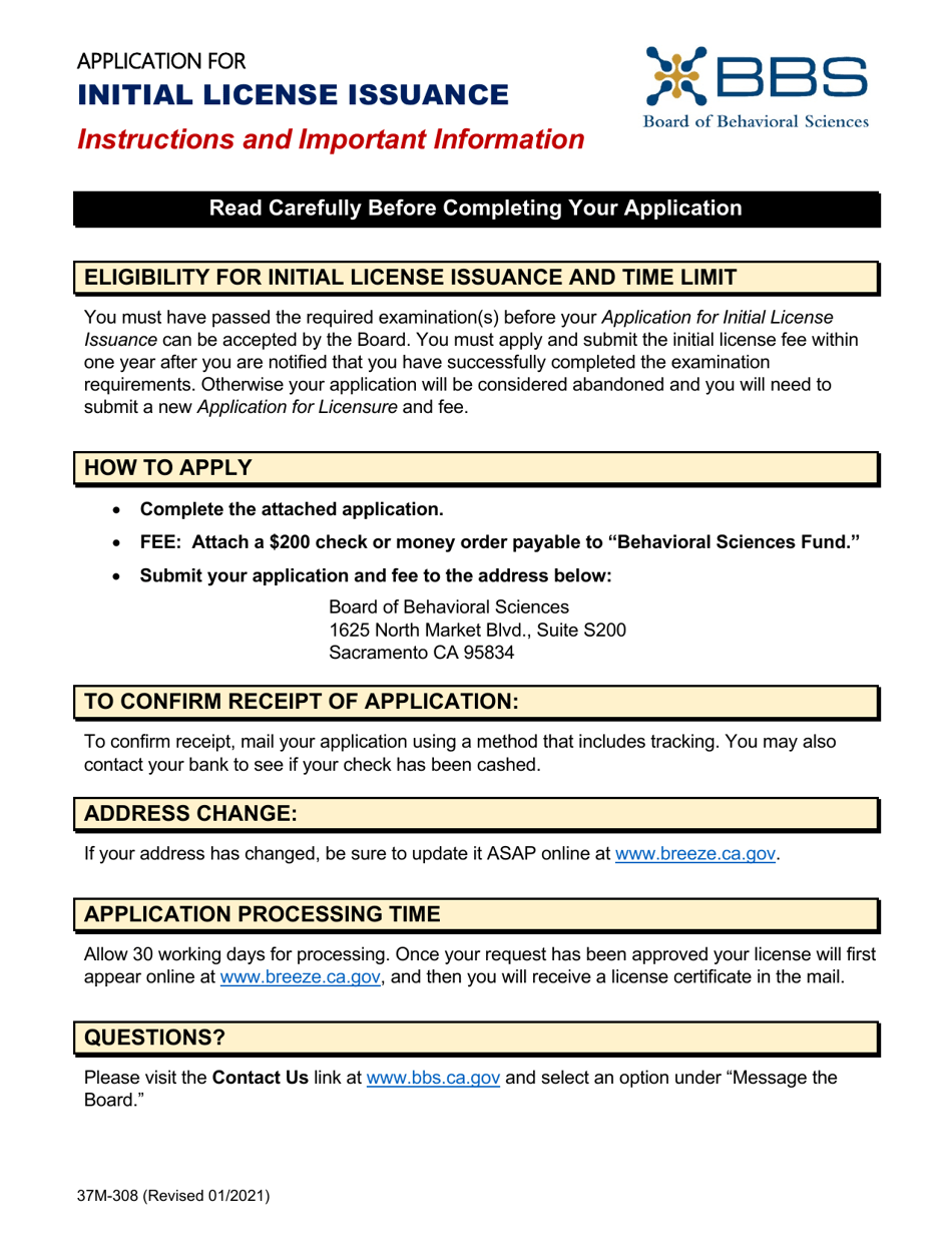 Form 37M-308 - Fill Out, Sign Online and Download Fillable PDF ...