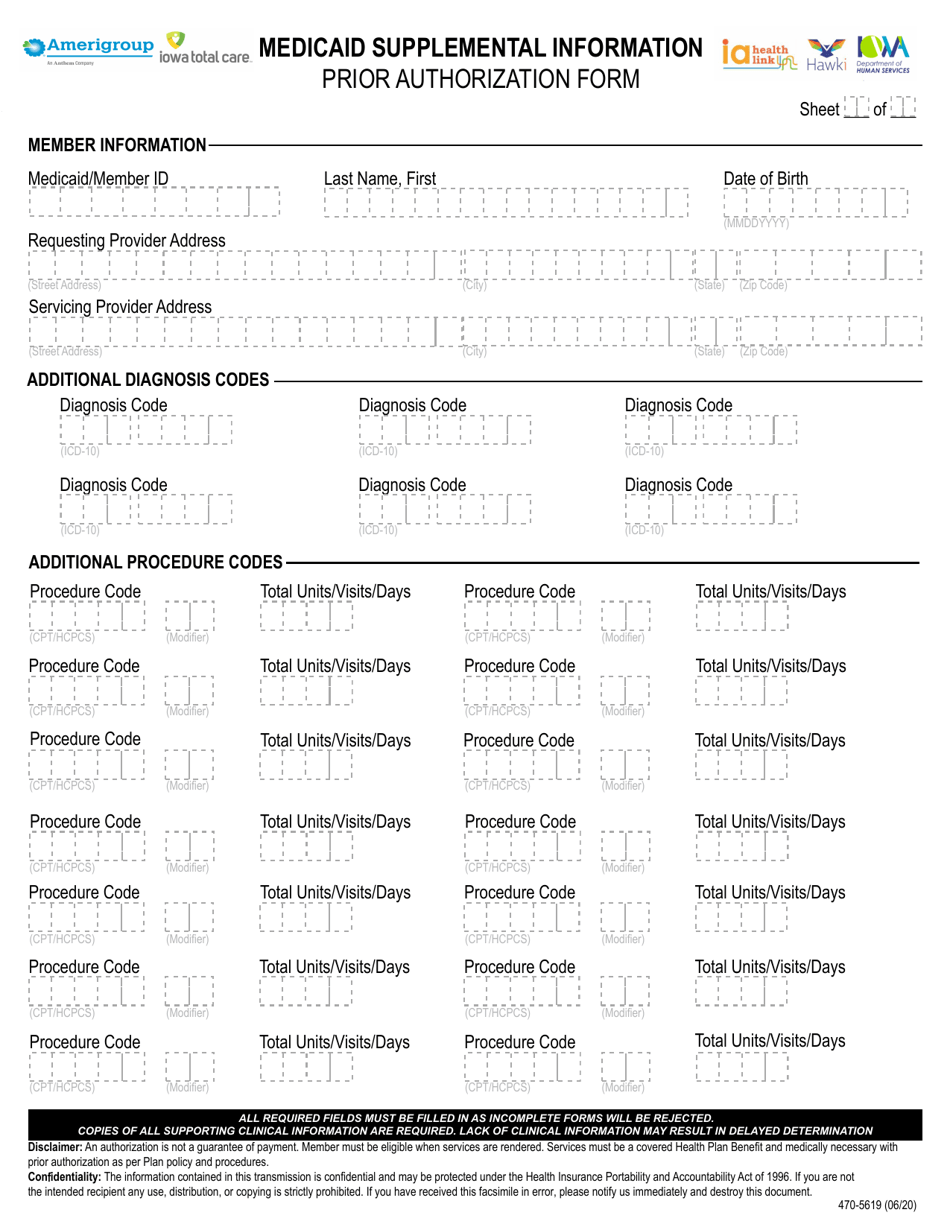 Form 470-5619 - Fill Out, Sign Online and Download Fillable PDF, Iowa ...