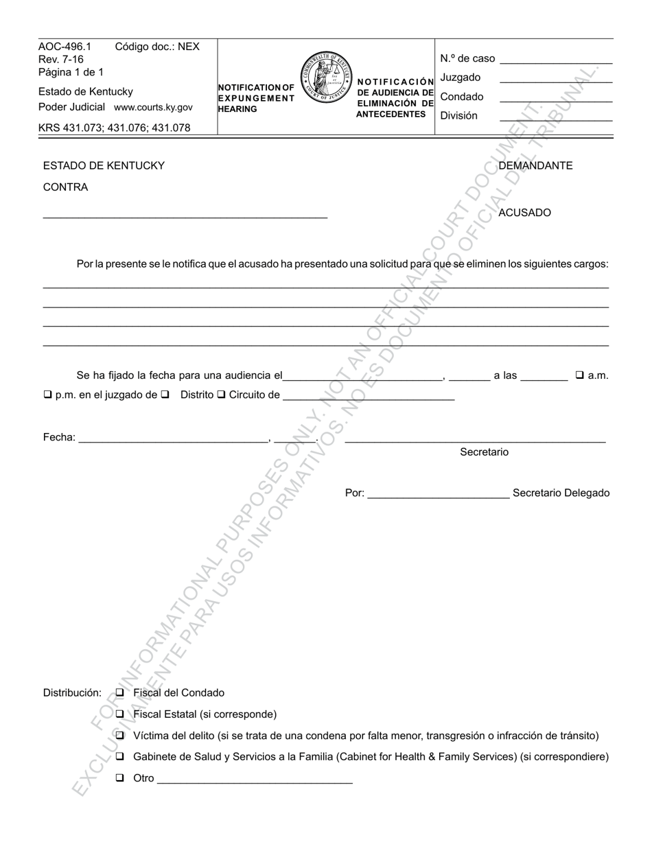 Formulario AOC-496.1 - Fill Out, Sign Online and Download Printable PDF ...