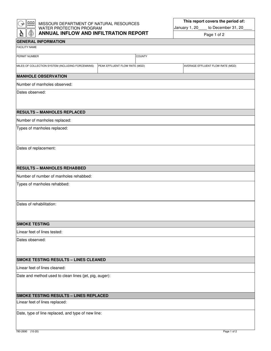 Form MO780-2690 Download Fillable PDF or Fill Online Annual Inflow and ...