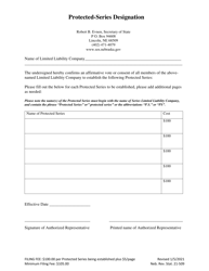Nebraska Protected-Series Designation Download Fillable PDF ...