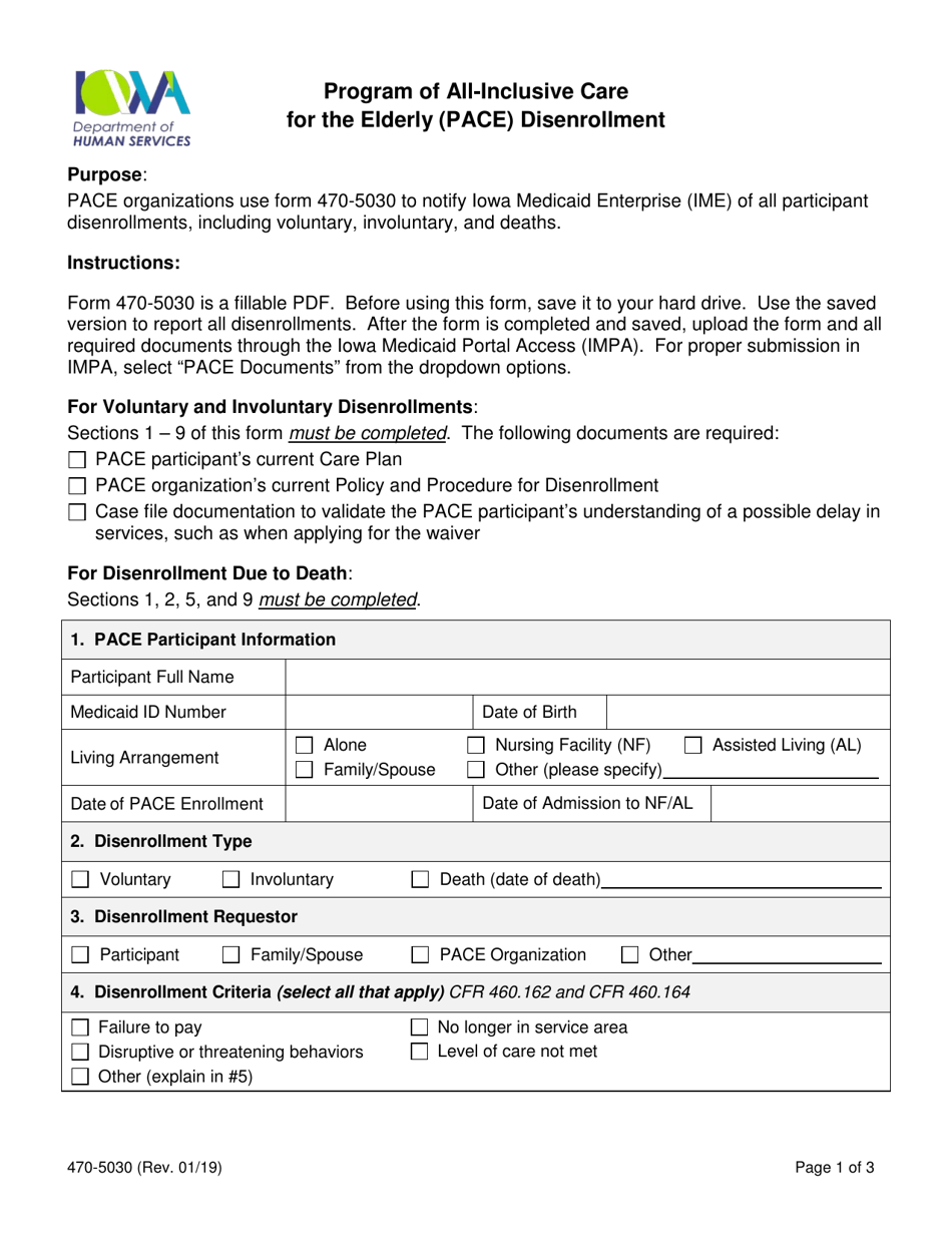 Form 470-5030 - Fill Out, Sign Online and Download Fillable PDF, Iowa ...