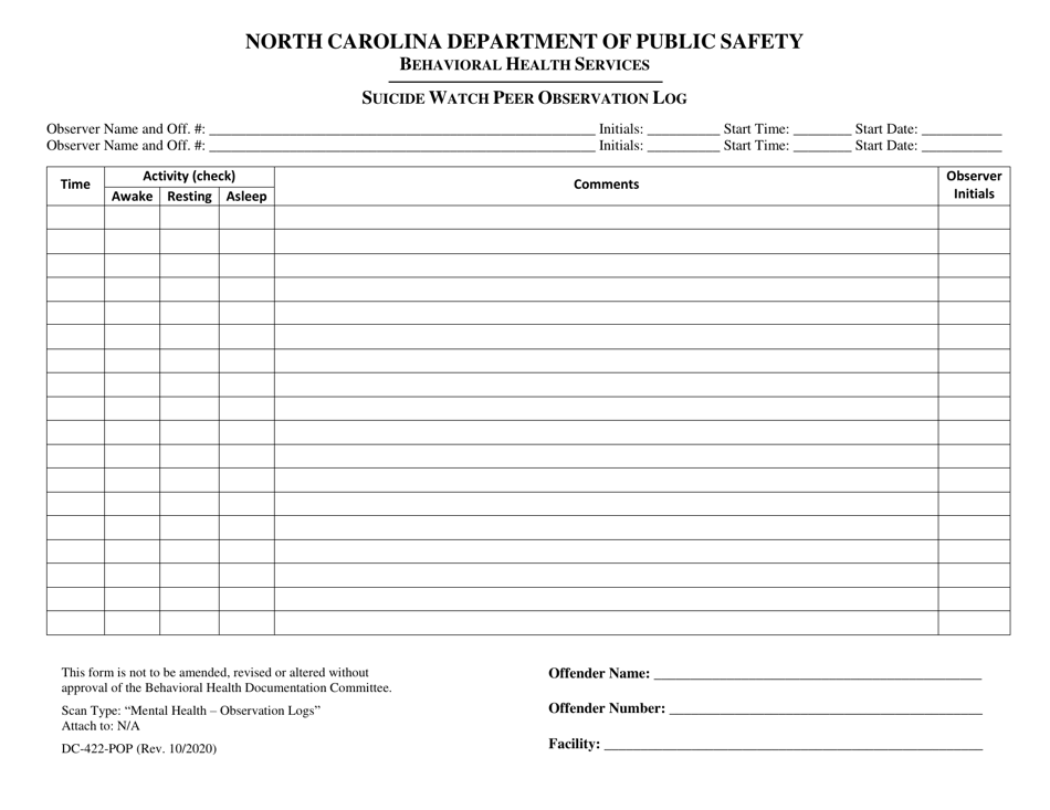 Form DC-422-POP - Fill Out, Sign Online and Download Printable PDF ...
