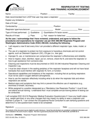 Form DOC03-243 Download Printable PDF or Fill Online Respirator Fit ...