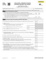 Form N-356 Download Fillable PDF or Fill Online Earned Income Tax ...