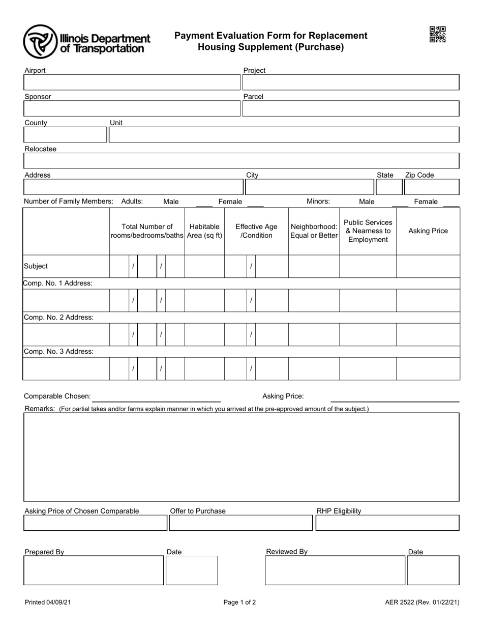 Form AER2522 - Fill Out, Sign Online and Download Fillable PDF ...