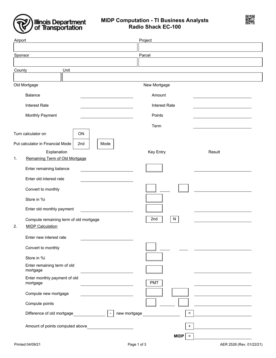 Form AER2528 - Fill Out, Sign Online and Download Fillable PDF ...