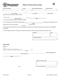 Illinois Attestation Affidavit Download Printable PDF | Templateroller