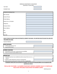 2021 Nebraska Quarterly Tax Return Download Fillable PDF | Templateroller