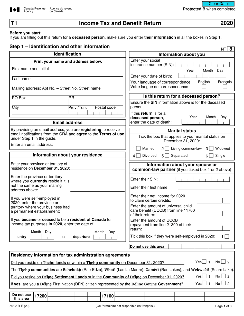 Form 5012-R Download Fillable PDF or Fill Online Income Tax and Benefit ...