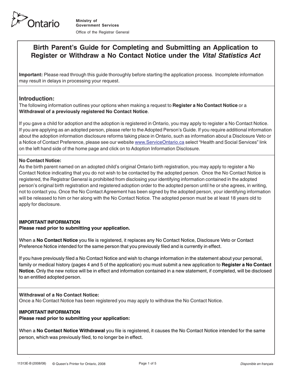 Download Instructions for Form 11313E-B Adoption Information Disclosure ...