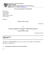 Ontario Canada Affidavit Download Fillable PDF | Templateroller