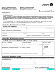 Ontario Canada Demande De Depot Direct Download Fillable PDF ...