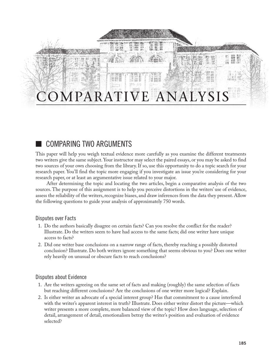 Guide to Freshman Composition/Comparative Analysis - Mississippi State ...