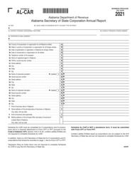 Schedule AL-CAR Download Printable PDF or Fill Online Alabama Secretary ...