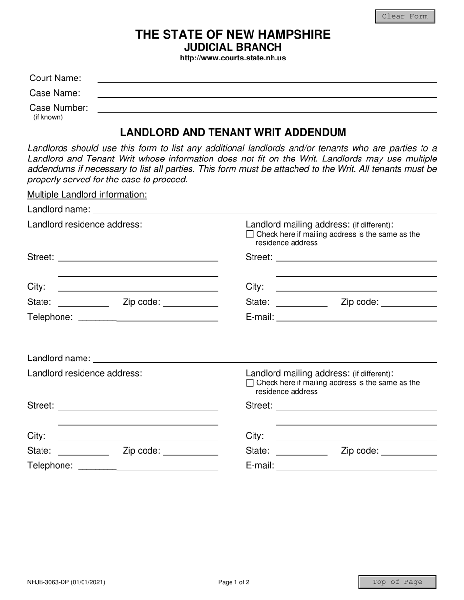 Form NHJB-3063-DP - Fill Out, Sign Online and Download Fillable PDF ...