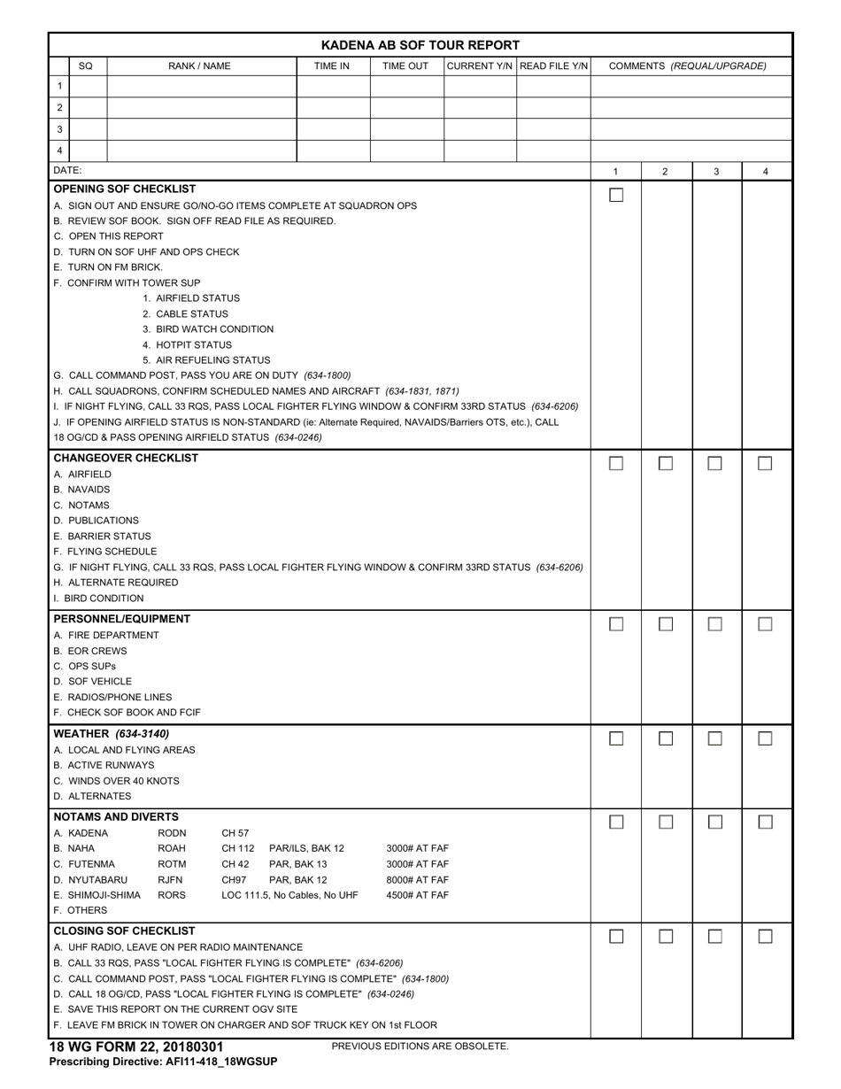 18 WG Form 22 - Fill Out, Sign Online and Download Fillable PDF ...