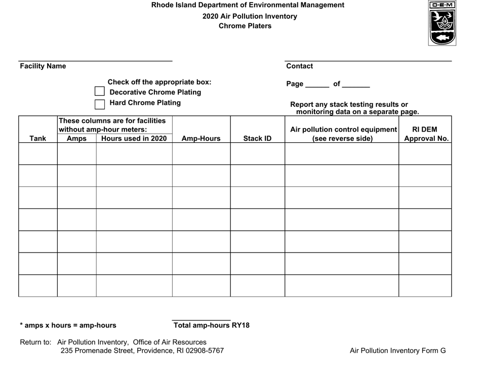 Api Form G Download Fillable Pdf Or Fill Online Chrome Plating ...