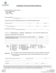 Form LF621 Download Fillable PDF or Fill Online Evidence of Relocation ...