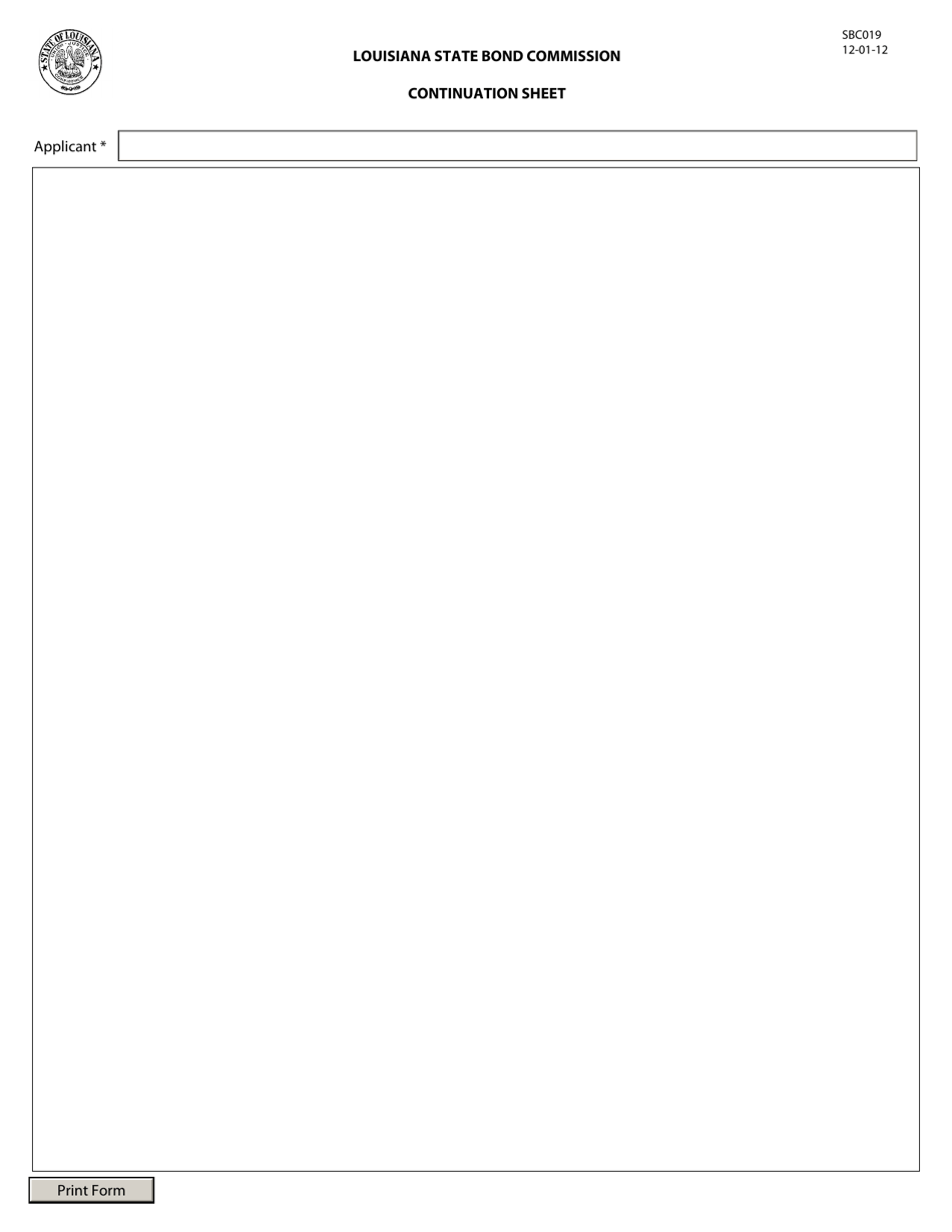 Form SBC019 - Fill Out, Sign Online and Download Fillable PDF ...