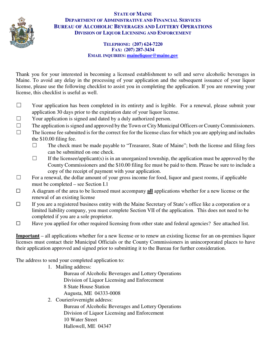 Maine Application for a Public Service License - Fill Out, Sign Online ...
