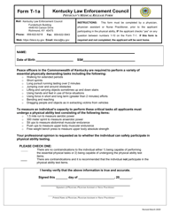 Form T-1A Download Printable PDF or Fill Online Physician's Medical ...