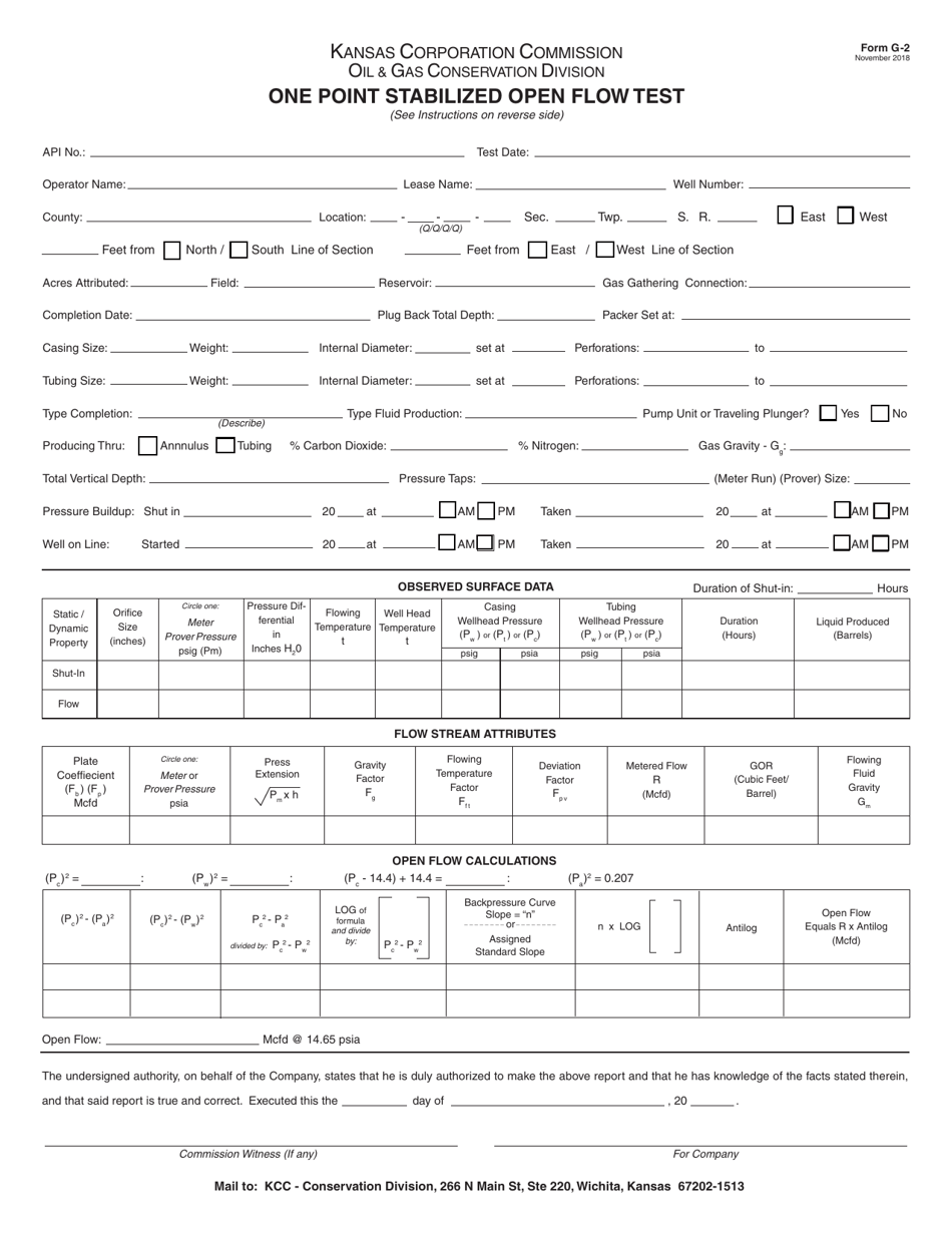 Form G-2 - Fill Out, Sign Online and Download Fillable PDF, Kansas ...