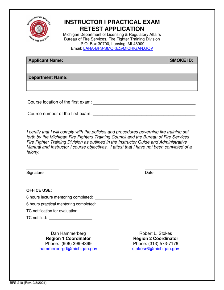 Form BFS-210 - Fill Out, Sign Online and Download Fillable PDF ...