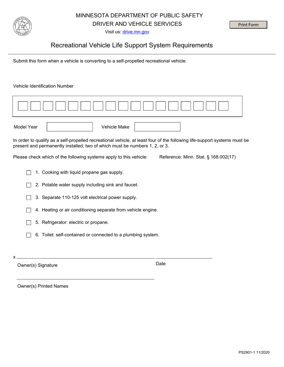 Form PS2901 - Fill Out, Sign Online and Download Fillable PDF ...