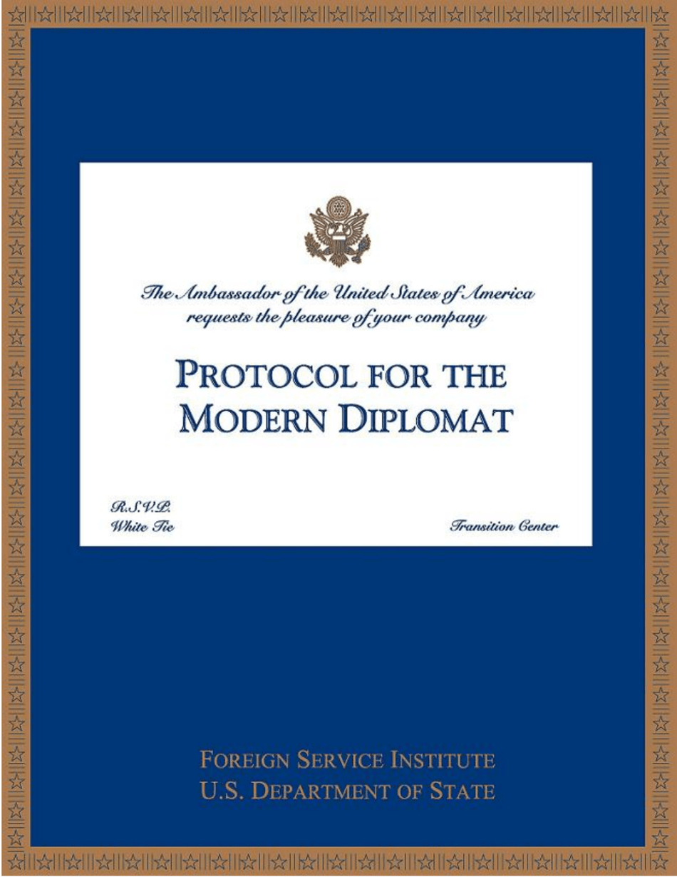 Protocol for the Modern Diplomat - Fill Out, Sign Online and Download ...