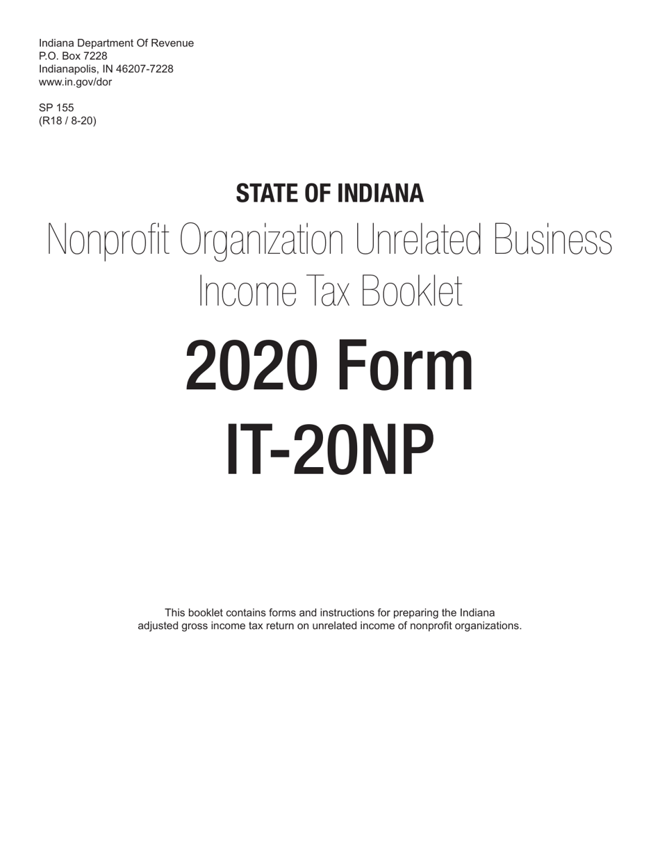 Download Instructions for Form IT-20NP, State Form 148 Indiana ...