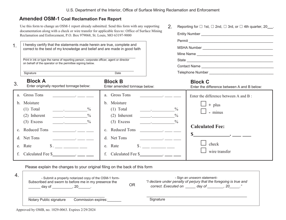 Form OSM-1 AMENDED - Fill Out, Sign Online and Download Printable PDF ...