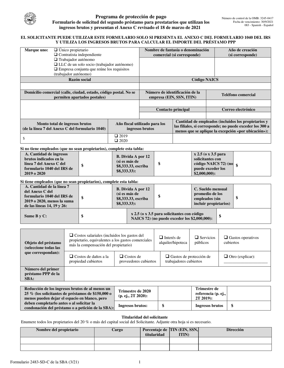 SBA Formulario 2483-SD-C - Fill Out, Sign Online and Download Printable ...