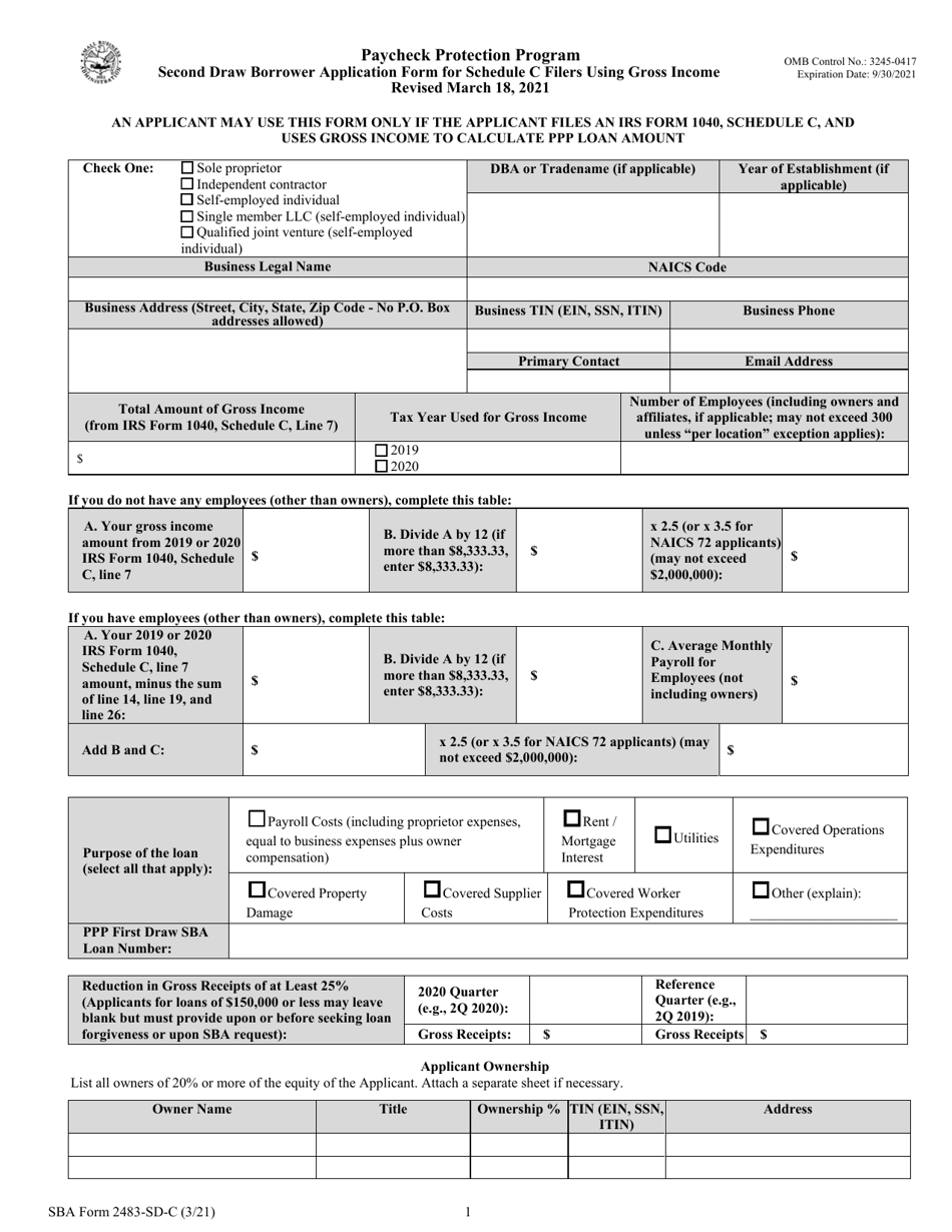 SBA Form 2483-SD-C - Fill Out, Sign Online and Download Fillable PDF ...