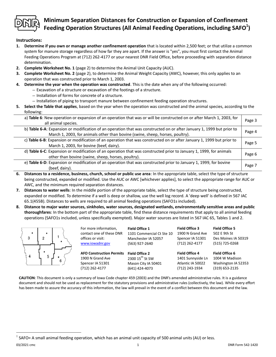 DNR Form 542-1420 - Fill Out, Sign Online and Download Fillable PDF ...