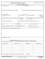 DD Form 1222 Download Fillable PDF or Fill Online Request for and ...