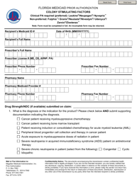 Florida Colony Stimulating Factors Download Fillable PDF | Templateroller