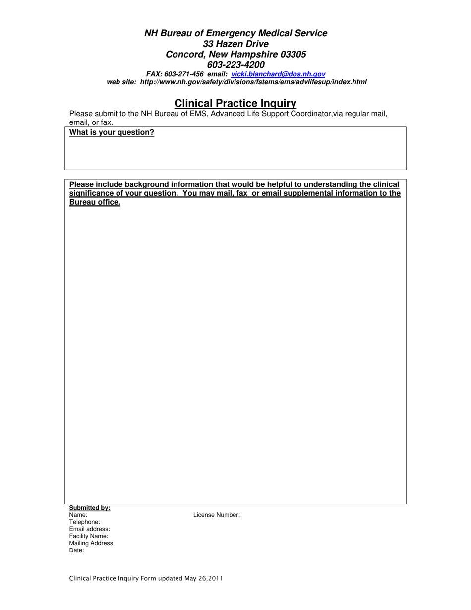 New Hampshire Clinical Practice Inquiry - Fill Out, Sign Online and ...