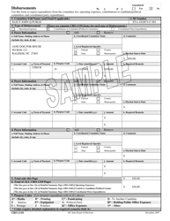 Form CRO-1310 Download Printable PDF or Fill Online Disbursements North ...