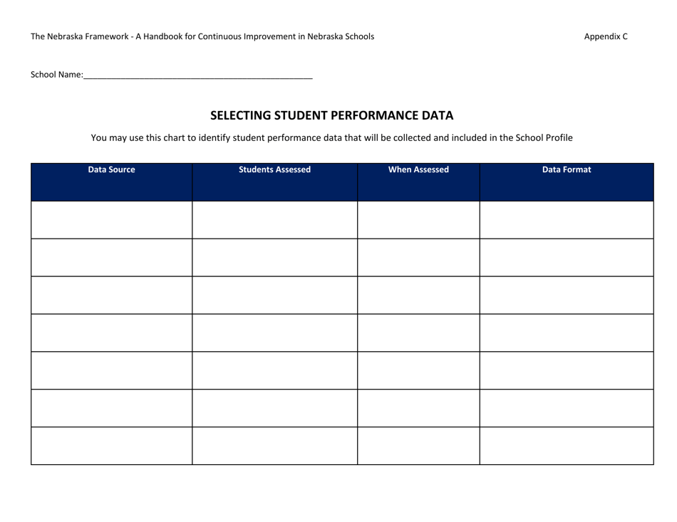 Nebraska Selecting Student Performance Data - Fill Out, Sign Online and ...