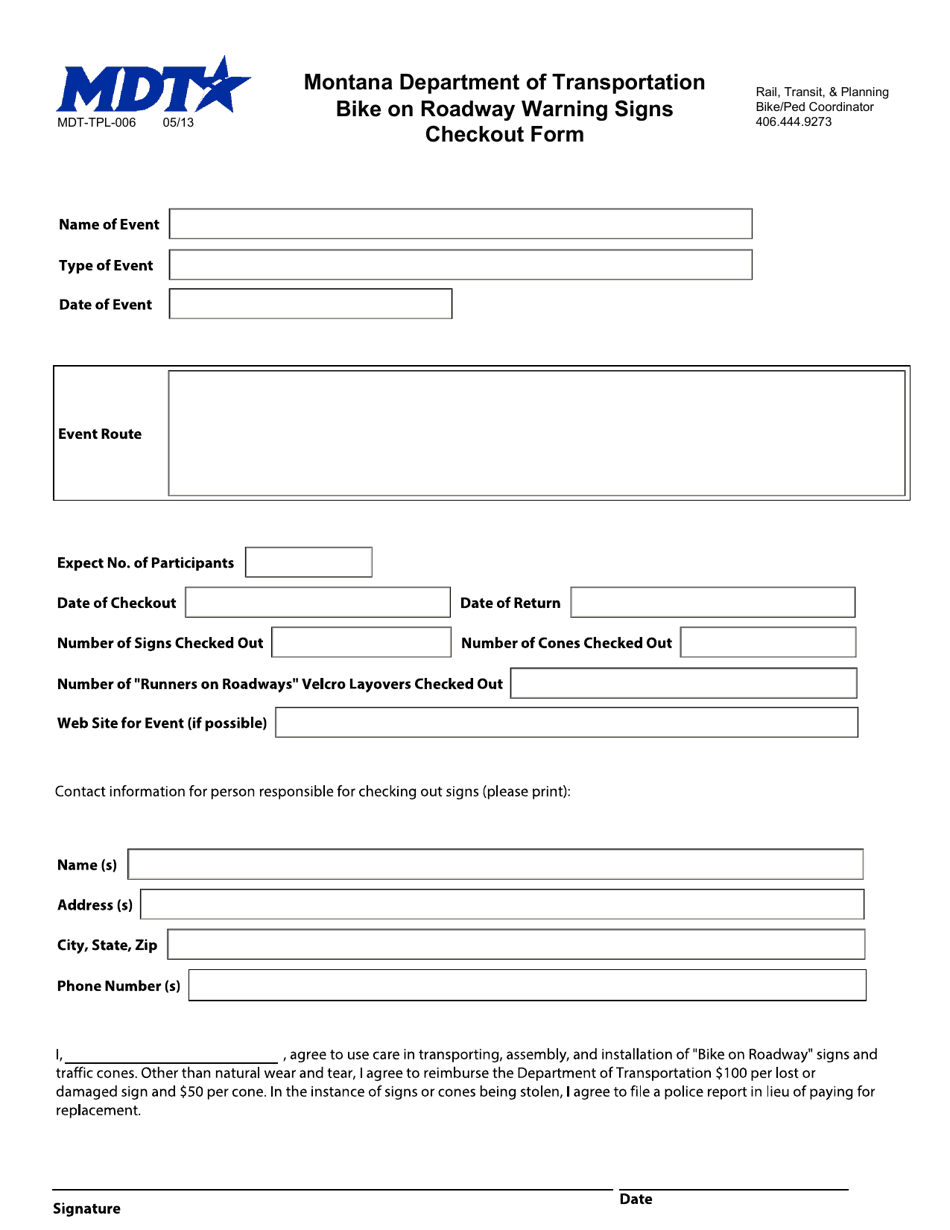 Form MDT-TPL-006 - Fill Out, Sign Online and Download Fillable PDF ...