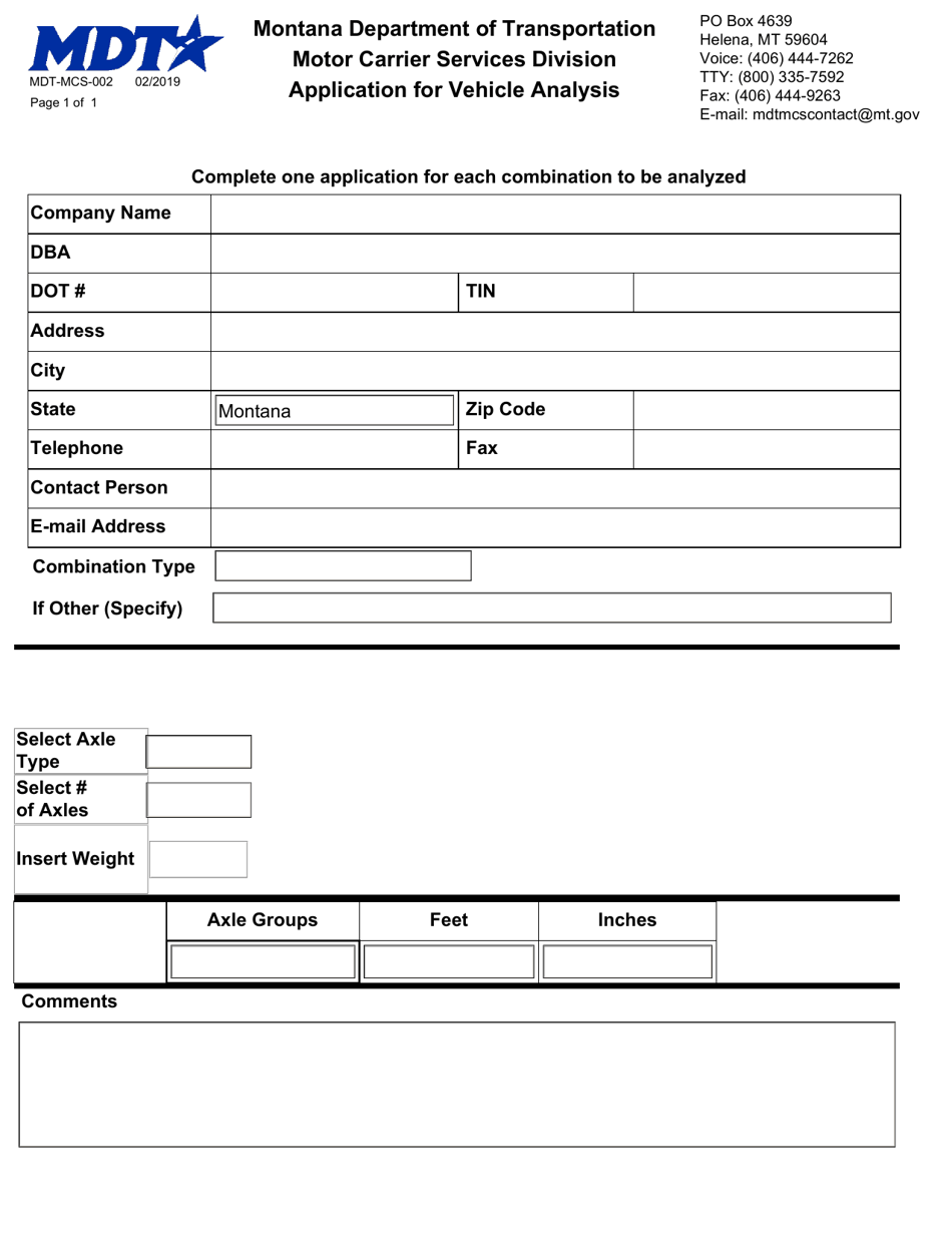 Form MDT-MCS-002 - Fill Out, Sign Online and Download Fillable PDF ...