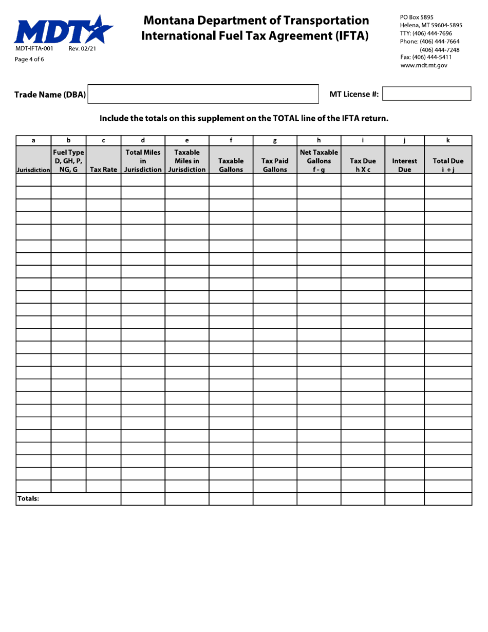 Form MDT-IFTA-001 - Fill Out, Sign Online and Download Fillable PDF ... Form MDT-IFTA-001 - Fill Out, Sign Online and Download Fillable PDF ...