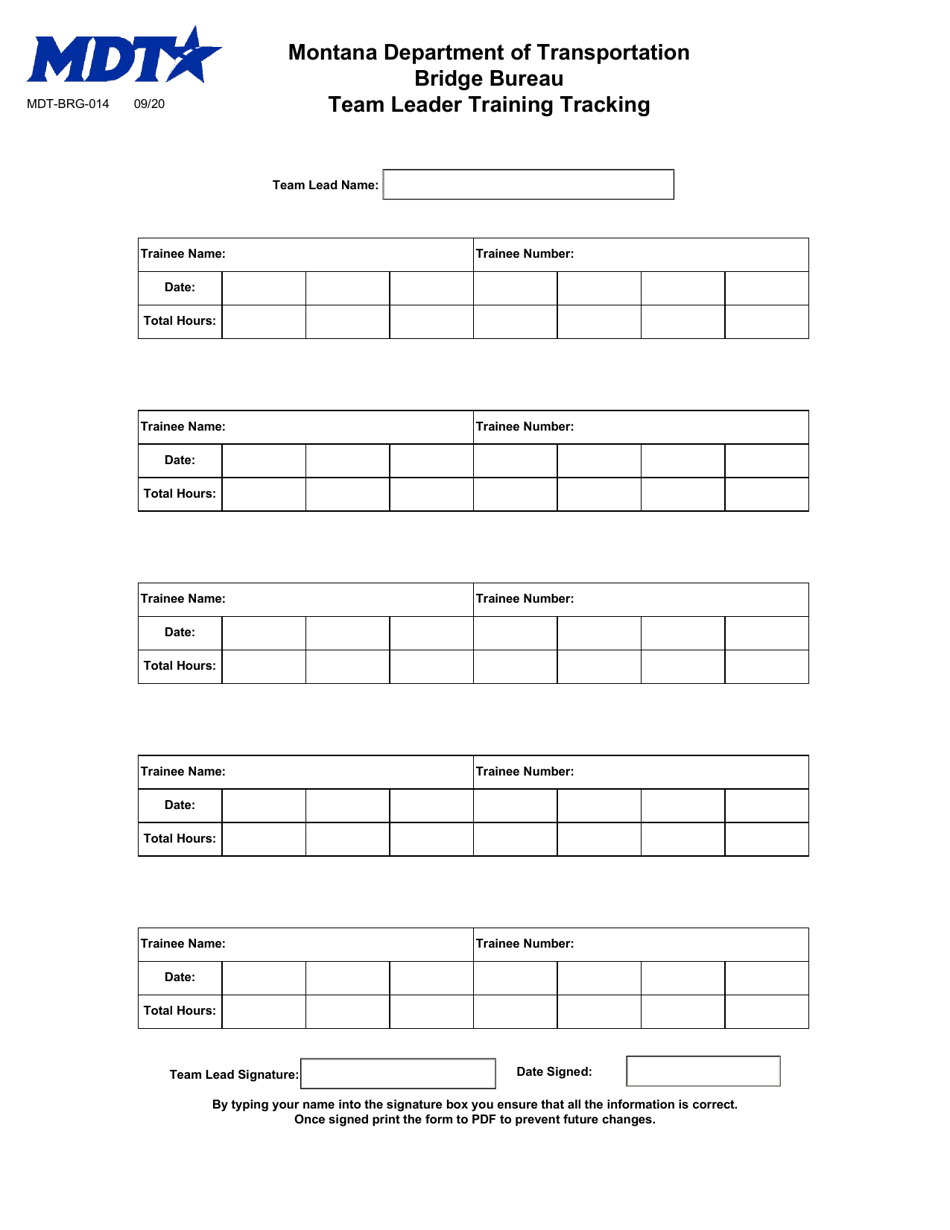 Form MDT-BRG-014 - Fill Out, Sign Online and Download Fillable PDF ...
