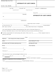 Form Cc23 11 Download Fillable Pdf Or Fill Online Affidavit Of Lost