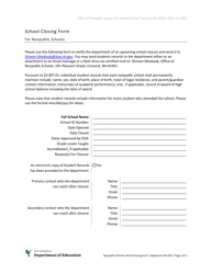 New Hampshire High School Transcript Request Form for Students of ...