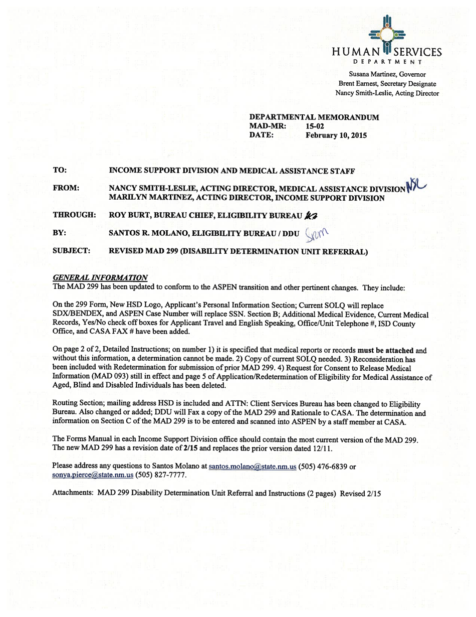 Form MAD299 - Fill Out, Sign Online and Download Printable PDF, New ...