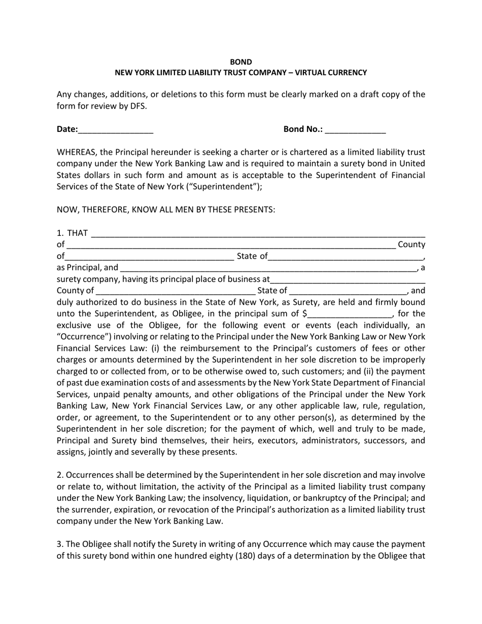New York Bond - New York Limited Liability Trust Company - Virtual ...