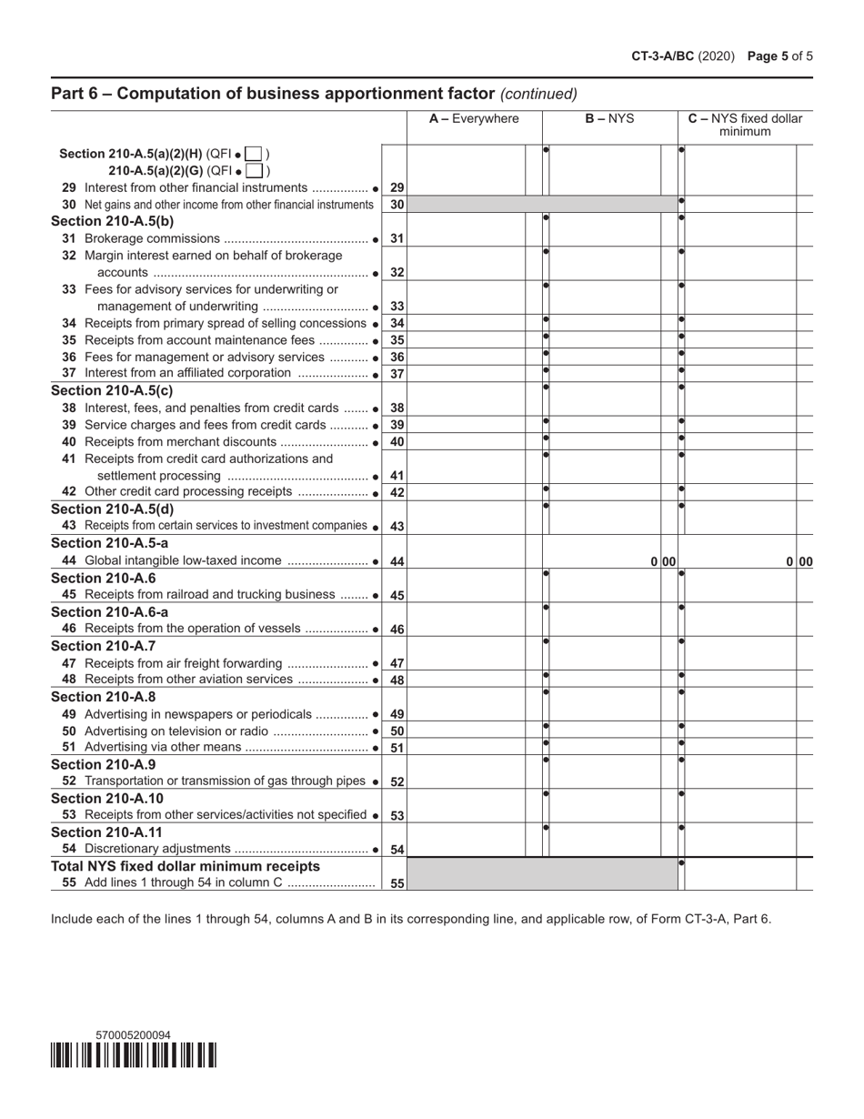 Form CT-3-A/BC - 2020 - Fill Out, Sign Online and Download Printable ...