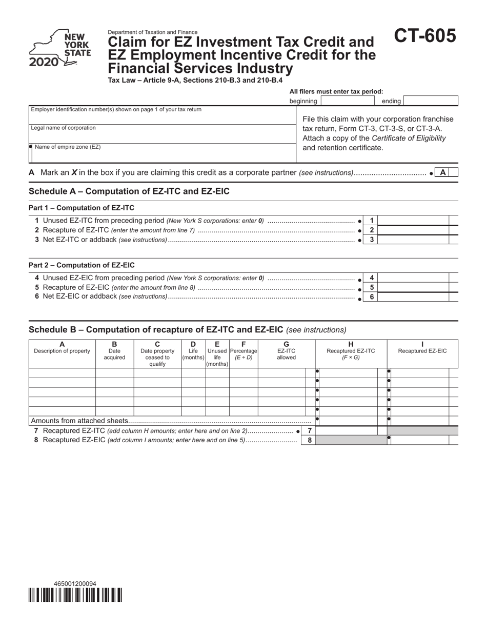 Form CT-605 - 2020 - Fill Out, Sign Online and Download Printable PDF ...